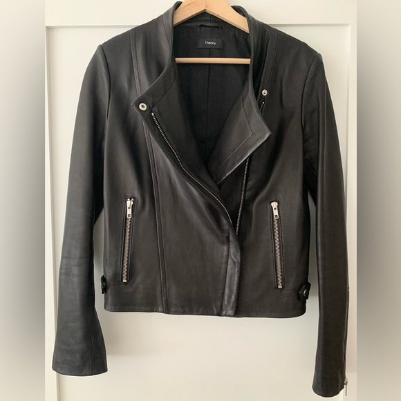 Theory | Jackets & Coats | Theory Leather Jacket | Poshmark